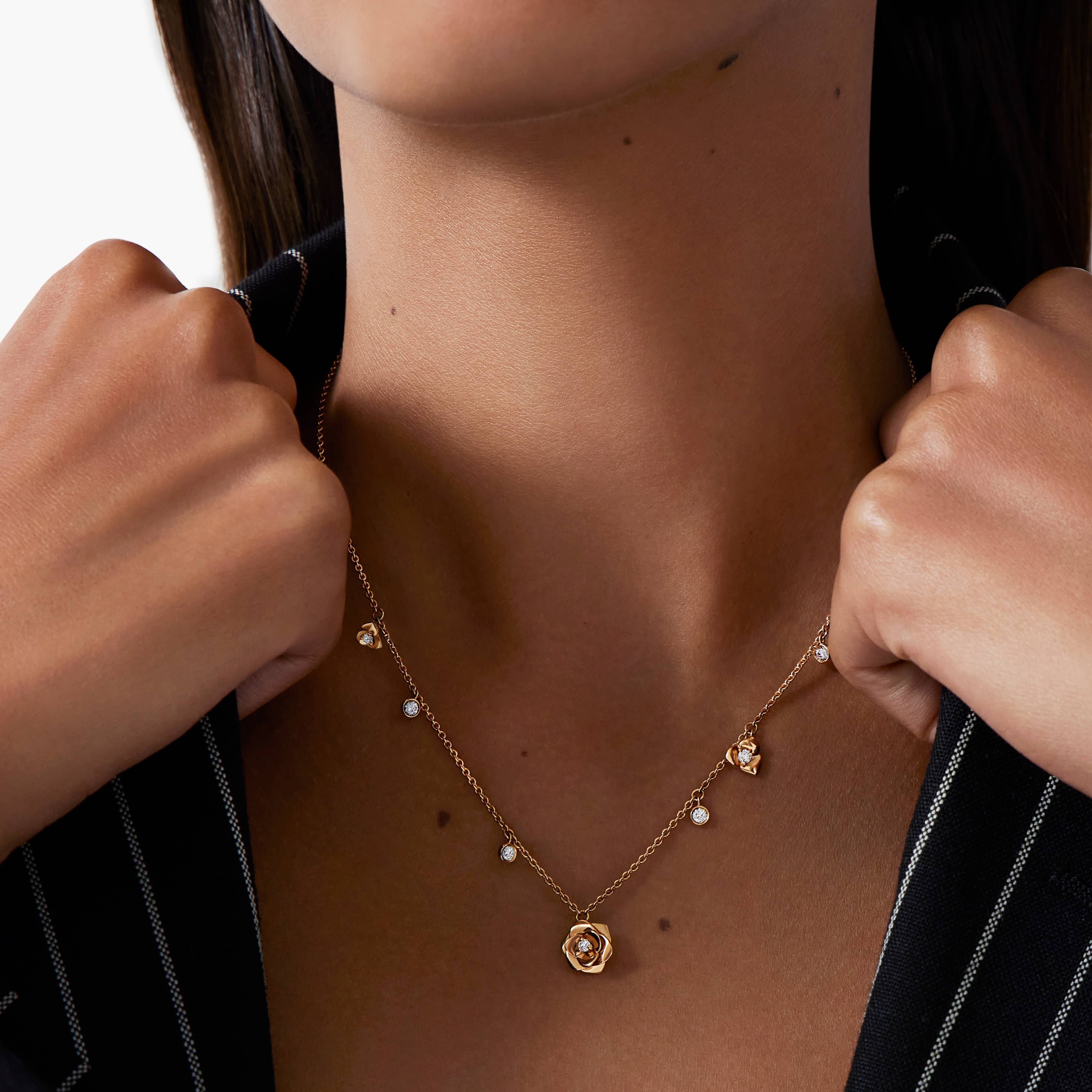 Rose Gold Diamond Necklace - Piaget Luxury Jewellery G37UB600