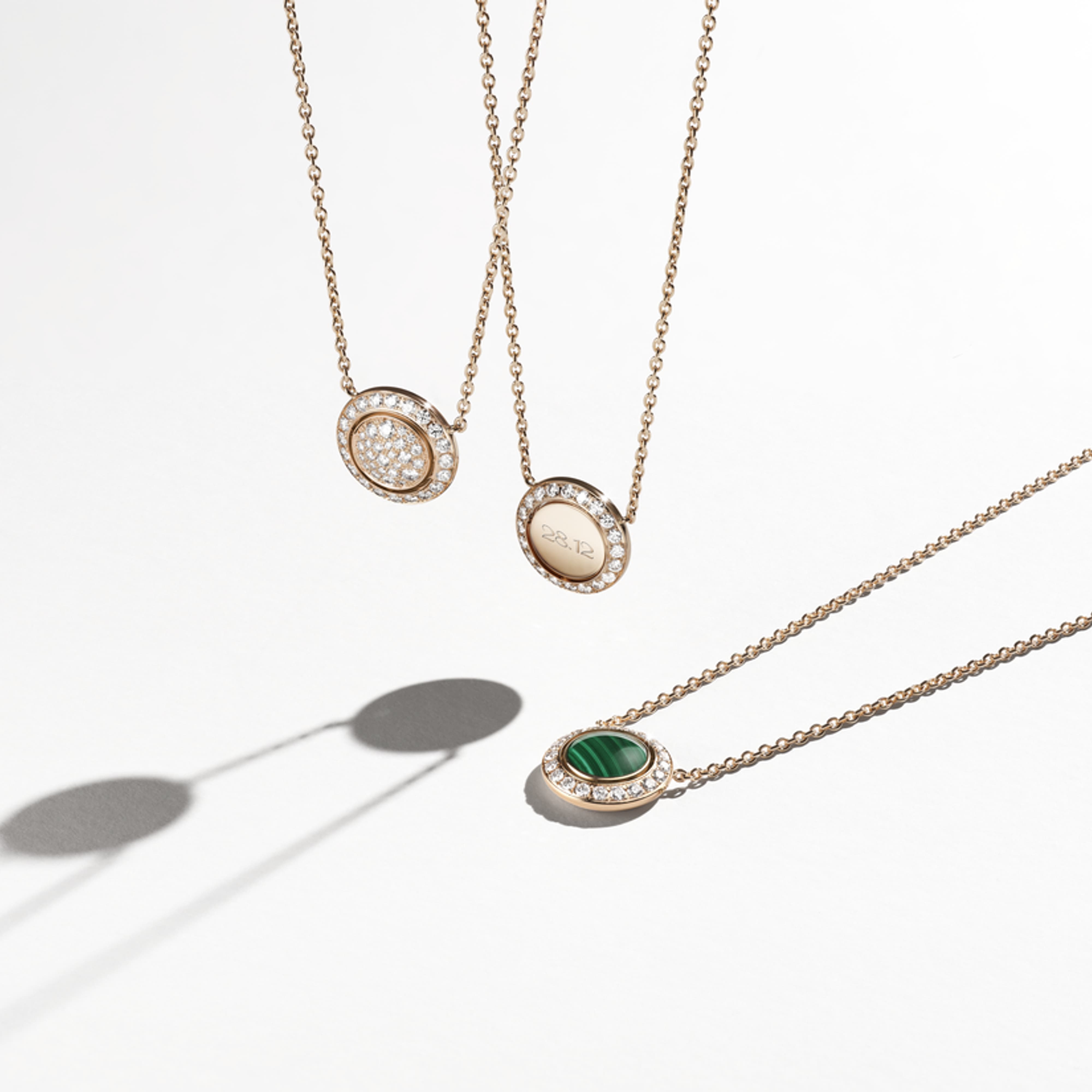 Rose Gold Malachite Diamond Pendant - Piaget Jewellery G33PD300