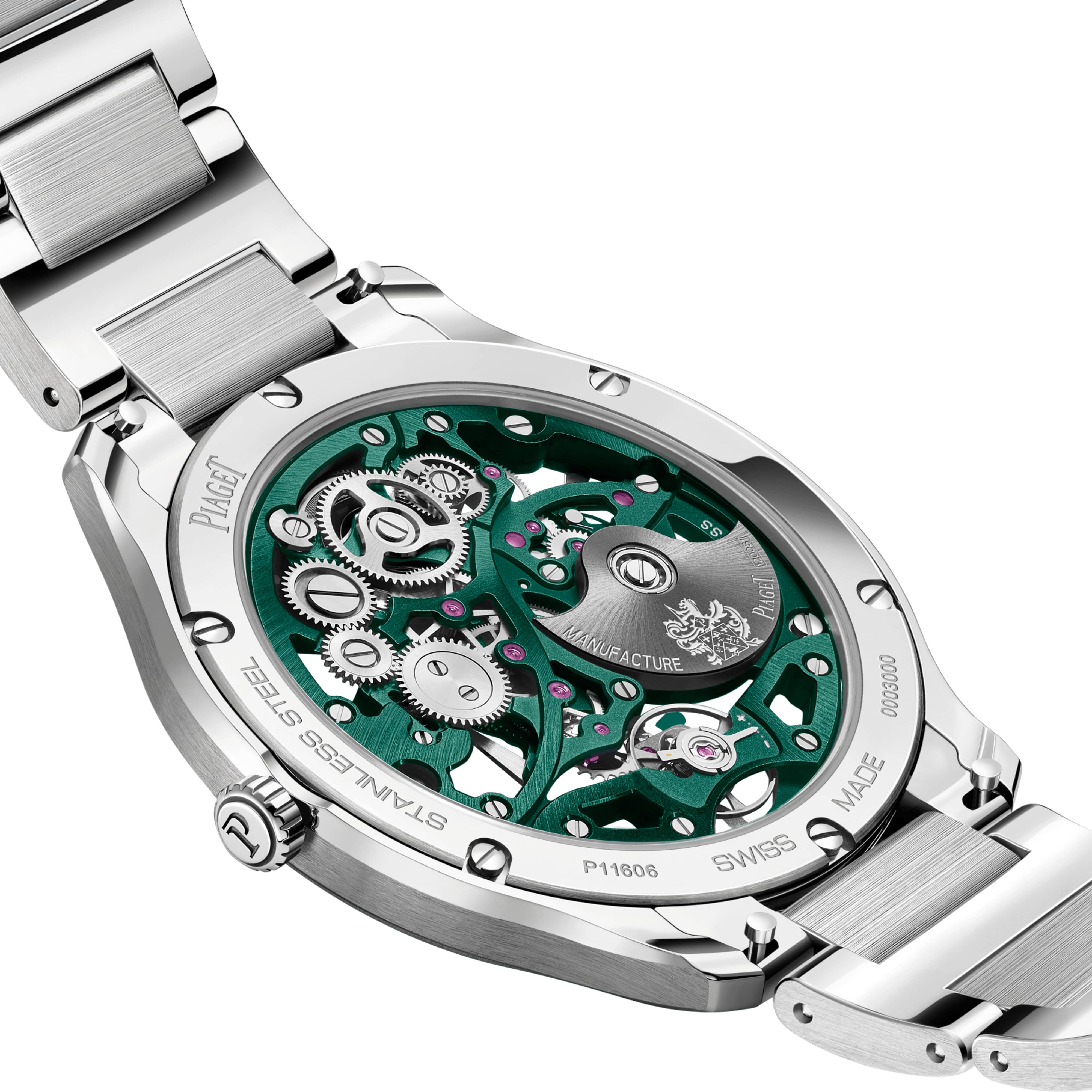 Steel Automatic Skeleton Watch - Piaget Luxury Watch G0A47008