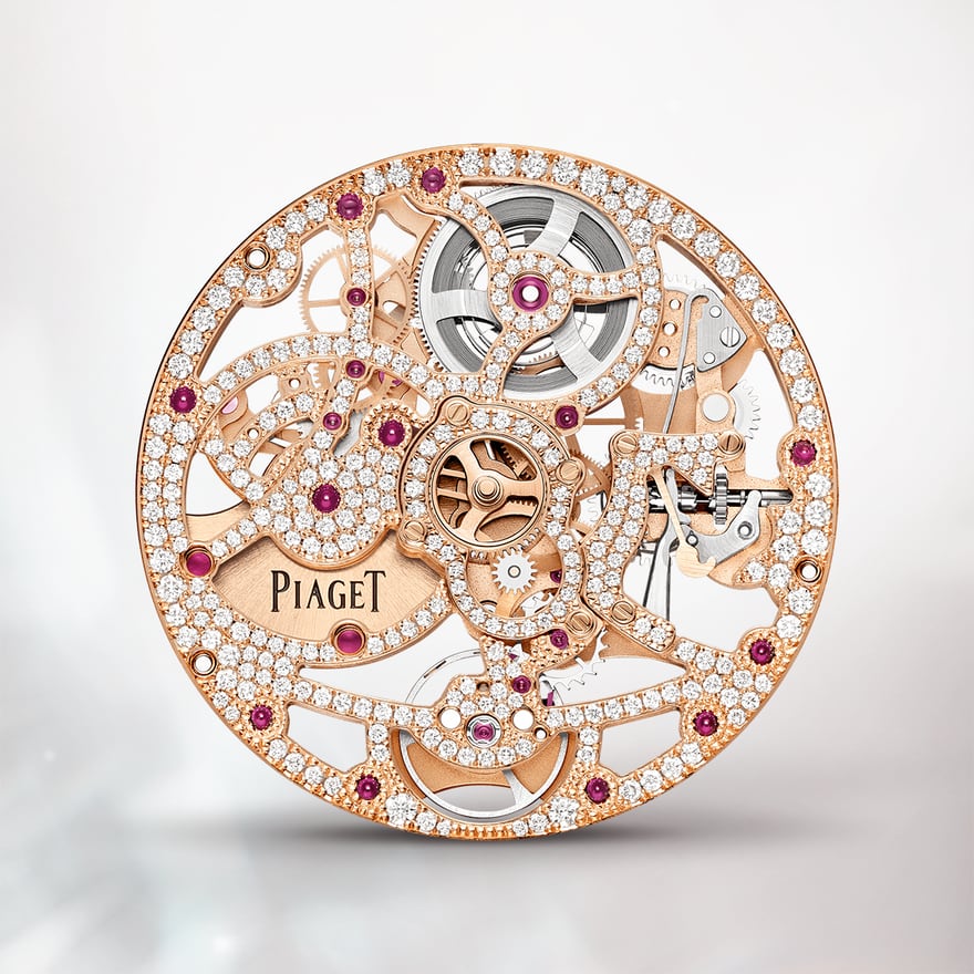 1200D1 Rose Gold Ultra-thin Skeleton Movement - Piaget Watches