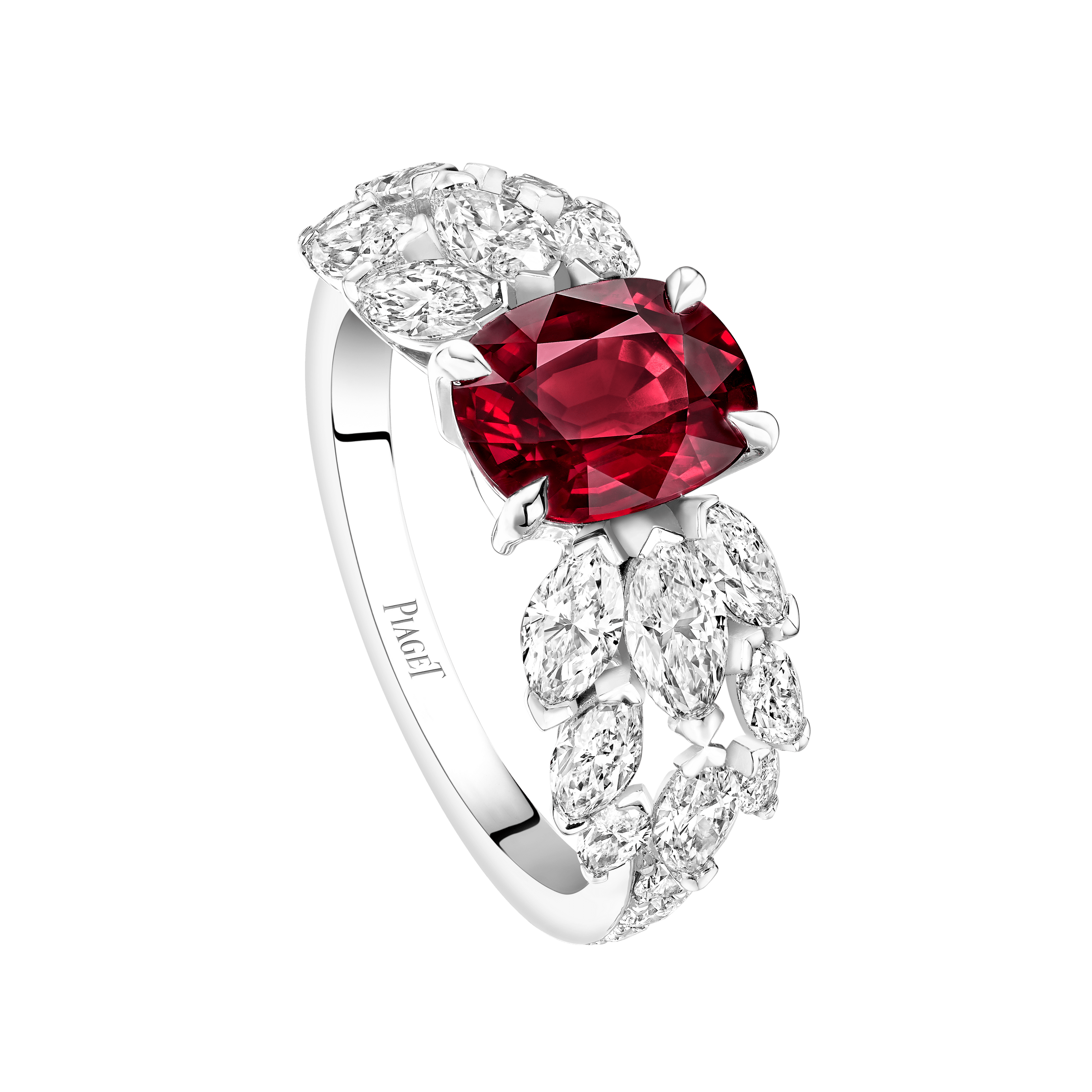 Piaget White Gold Diamond Ruby Ring G34N1500