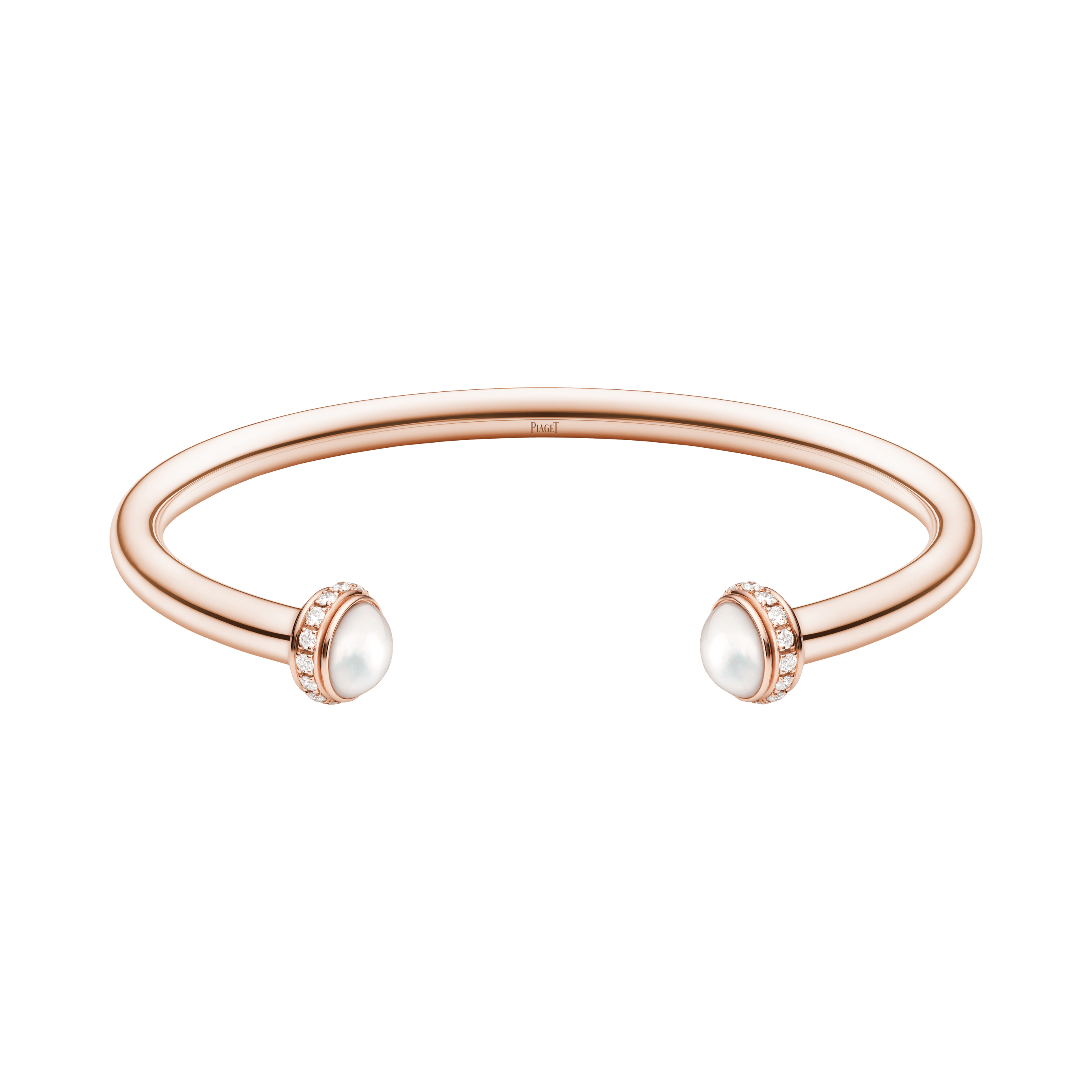 Piaget Rose Gold Mother-Of-Pearl Diamond Bangle Bracelet G36PI900