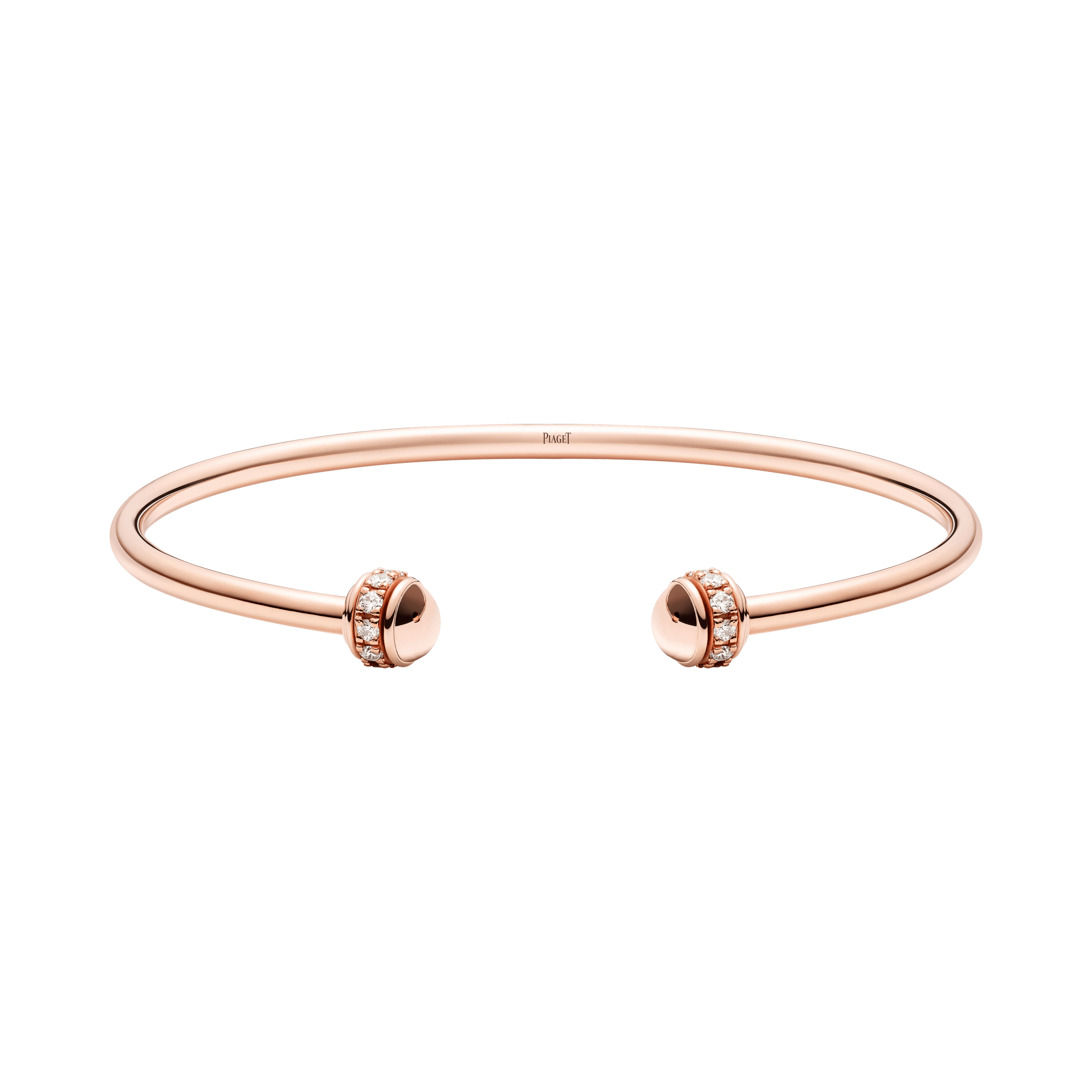 Piaget Rose Gold Diamond Open Bangle Bracelet G36PQ100