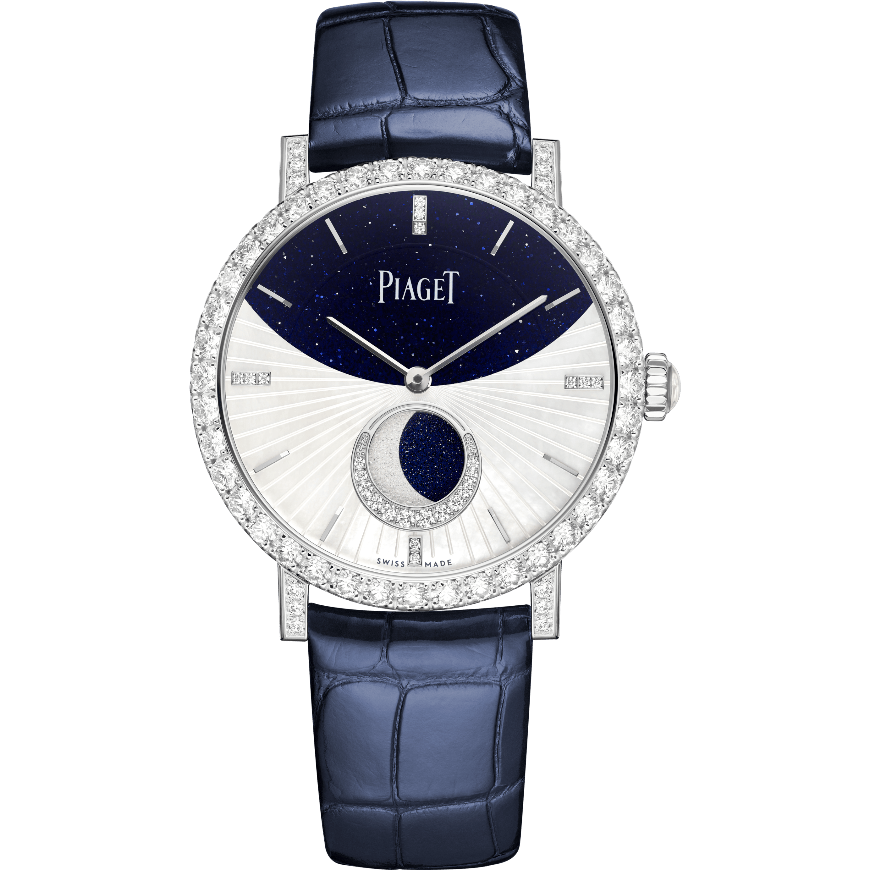 Piaget White Gold Diamond Automatic Moon Phase Watch G0A47105