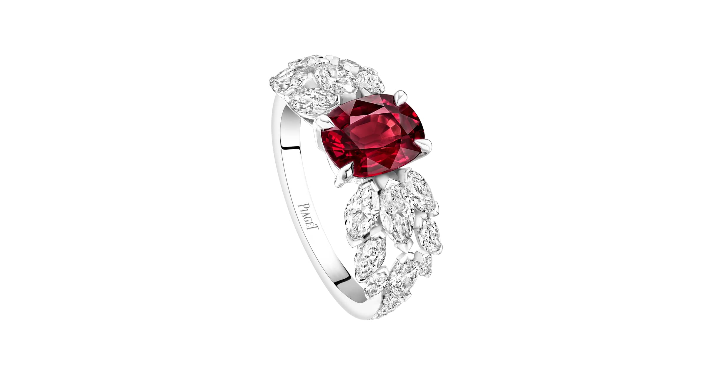 Piaget White Gold Diamond Ruby Ring G34N1500