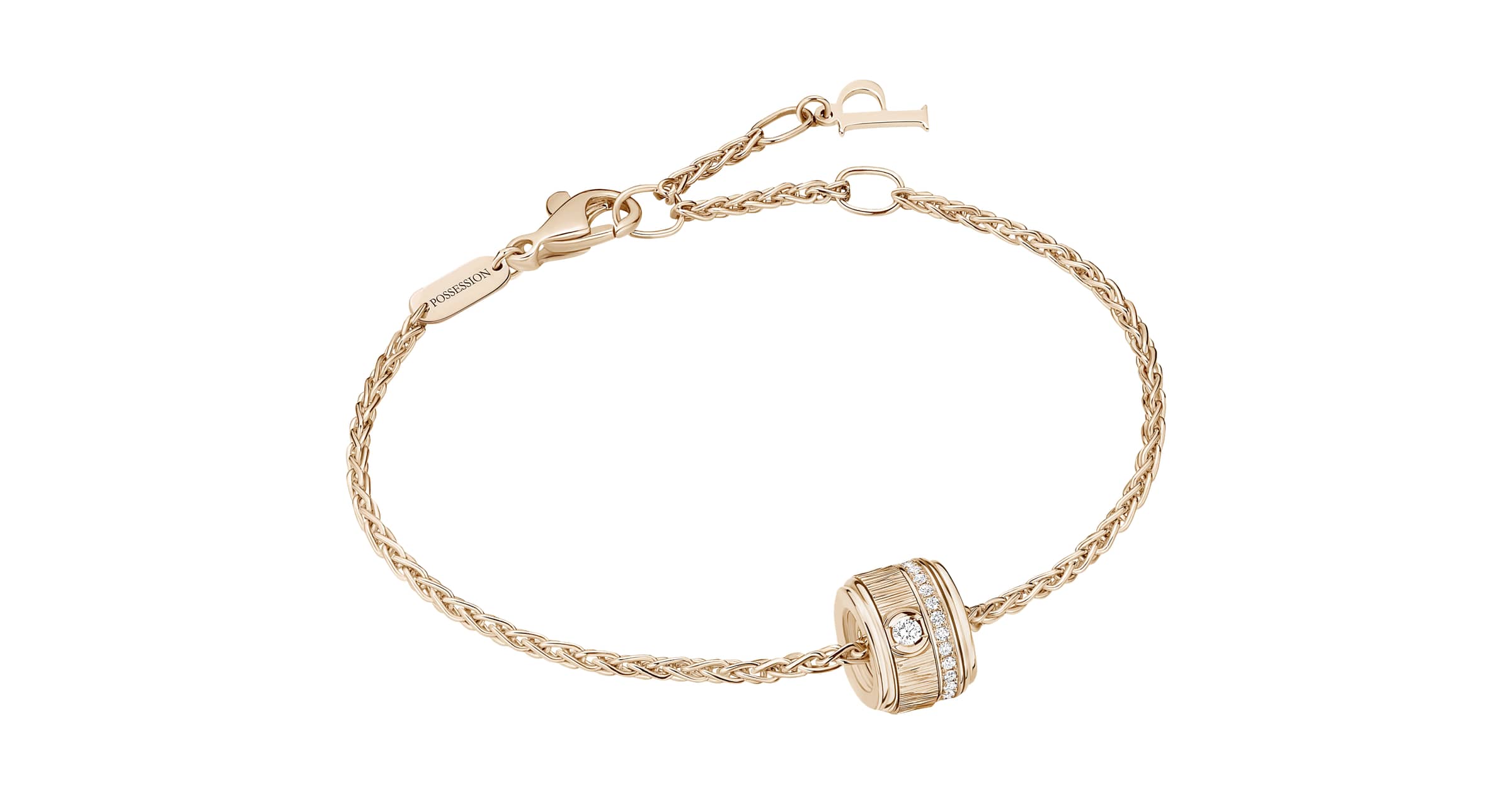 Piaget Rose Gold Diamond "Decor Palace" Chain Bracelet G36P6B00