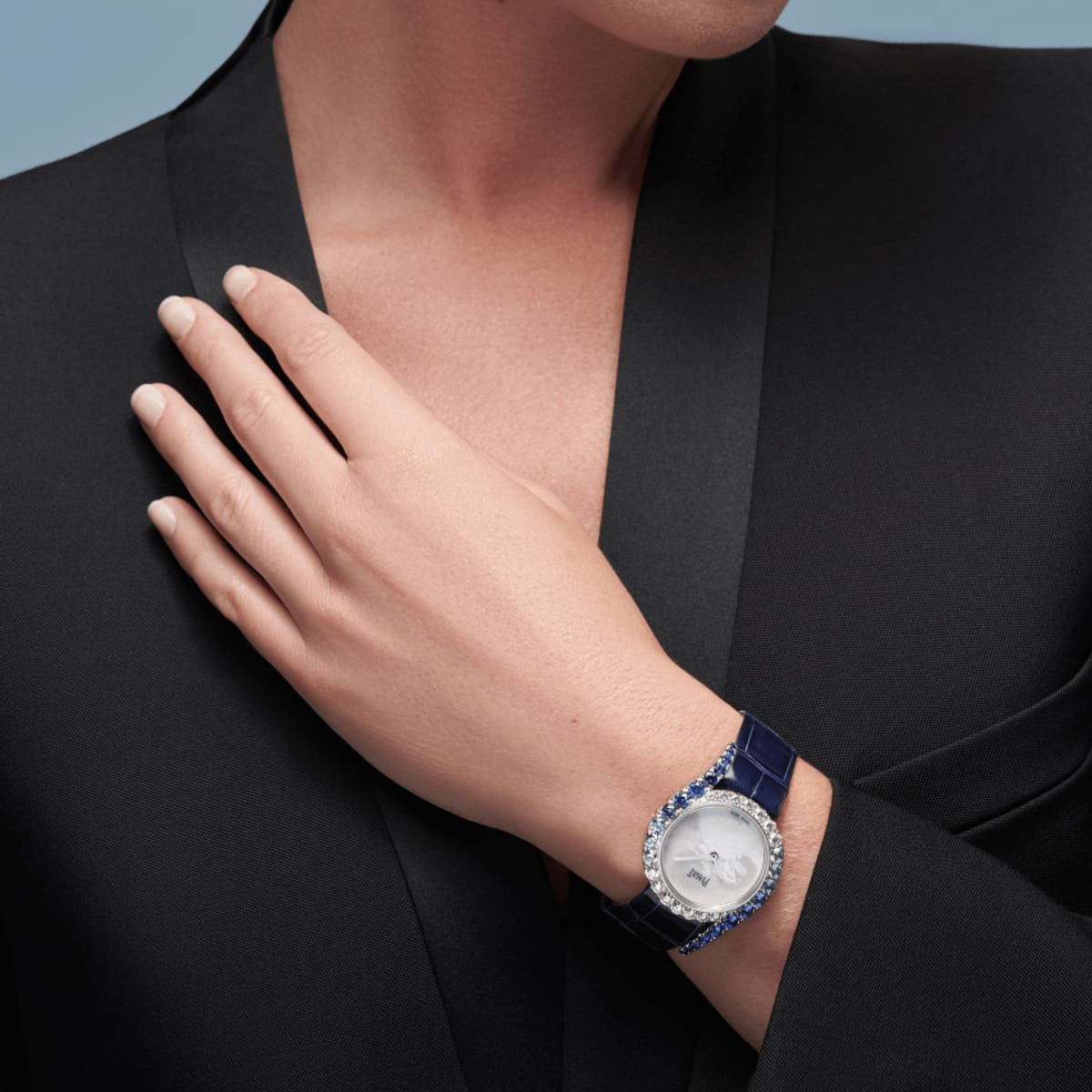 White Gold Sapphire Diamond Watch - Piaget Luxury Watch G0A45363