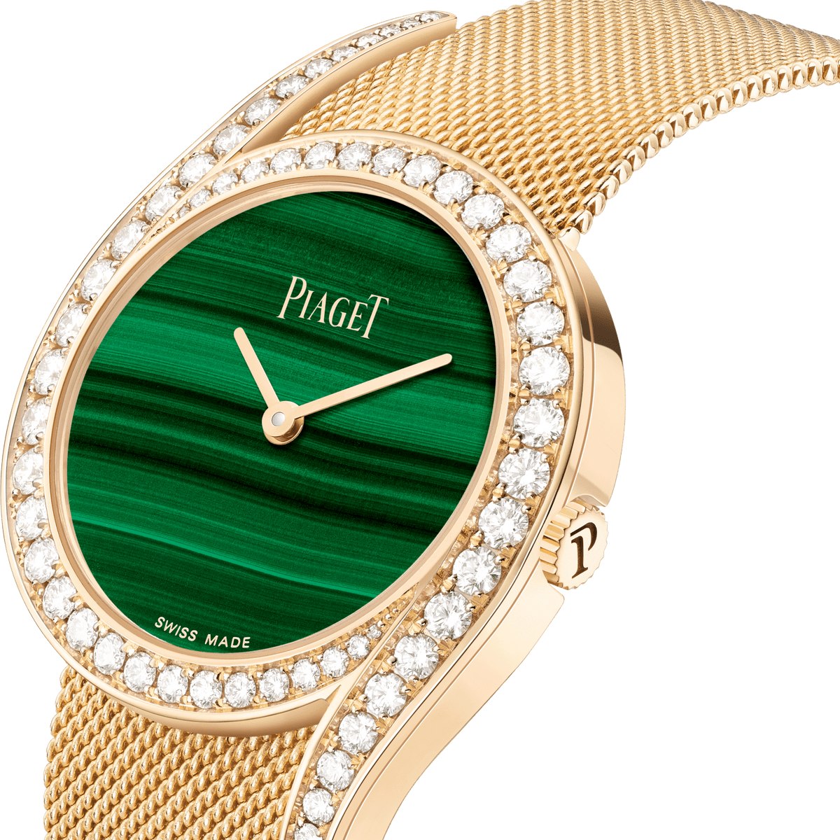 Automatic Rose Gold Malachite Diamond Watch - Piaget G0A48214