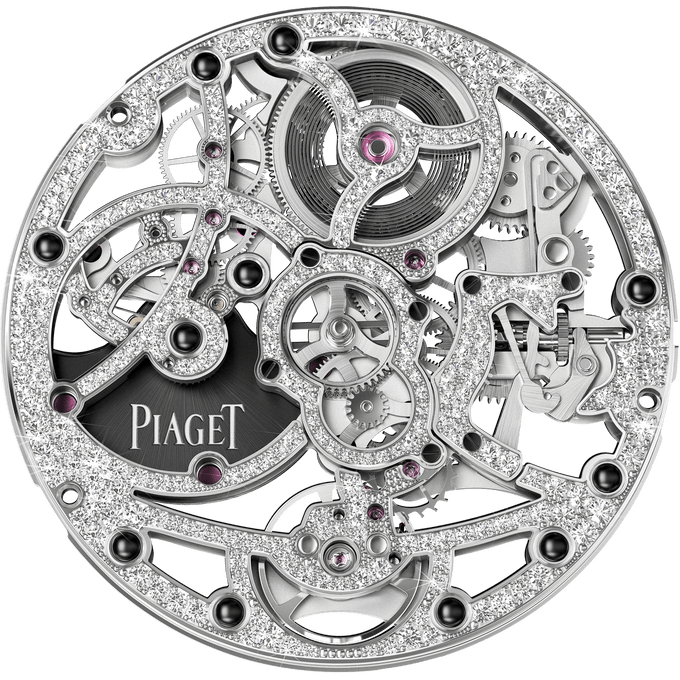 1200D Gem-set Ultra-thin Skeleton Movement - Piaget Luxury Watches