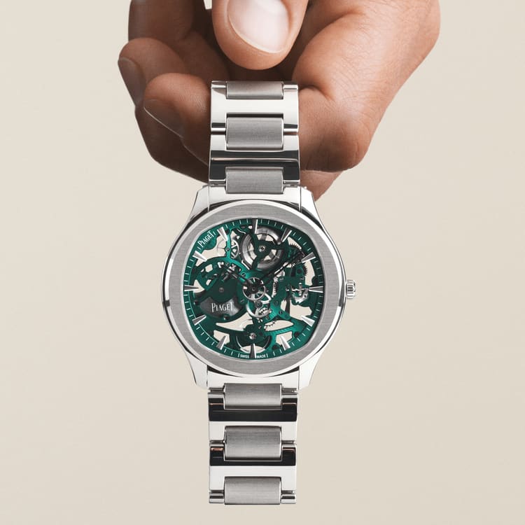 Piaget Steel Automatic Skeleton Watch G0A47008