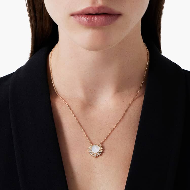 Piaget Rose Gold Mother-Of-Pearl Diamond Pendant G33R3200