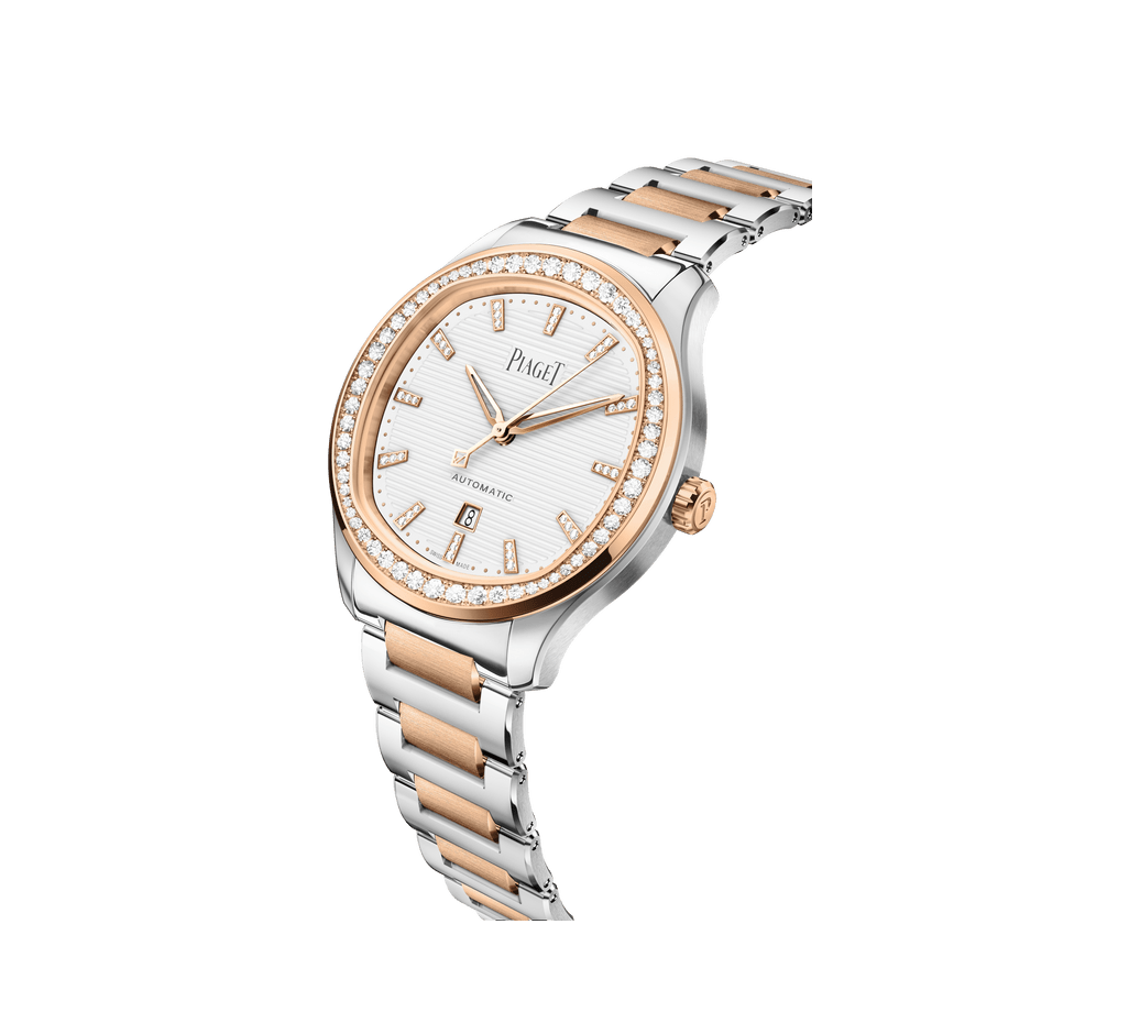 Piaget Automatic Steel Rose Gold Diamond Watch G0A48026