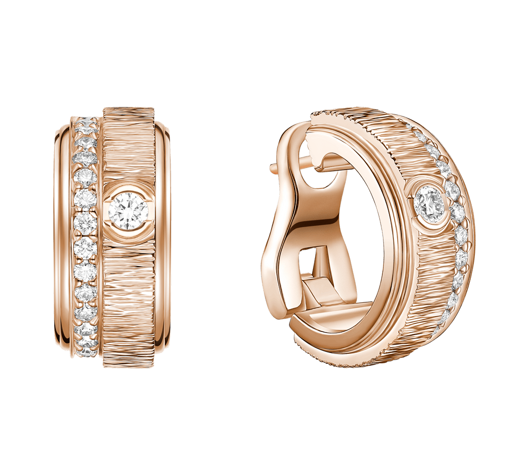 Piaget Rose Gold Diamond "Decor Palace" Earrings G38PW900.